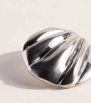 Chloé Pleats Clip-on Earrings - Silver