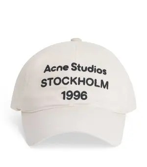 Acne Studios Cotton Logo Cap - White