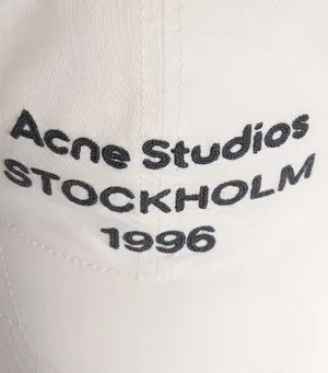 Acne Studios Cotton Logo Cap - White