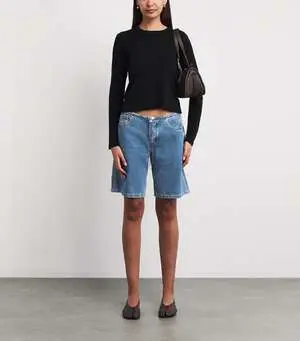 Still Here Cool Denim Shorts - Blue