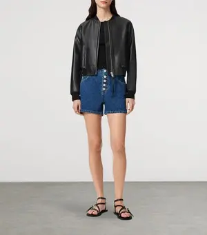 ALLSAINTS Mid-rise Buttoned Denim Shorts