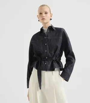 Brunello Cucinelli Self-tie Denim Shirt