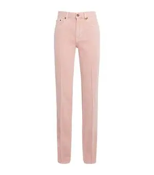 Chloé Garment-dyed Straight Jeans - Pink