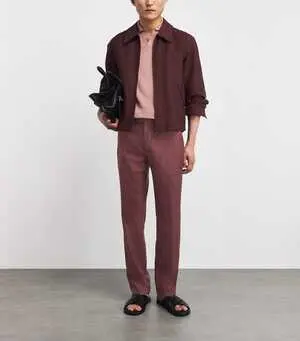 Isaia Wool-cashmere-silk-linen Sanita Trousers