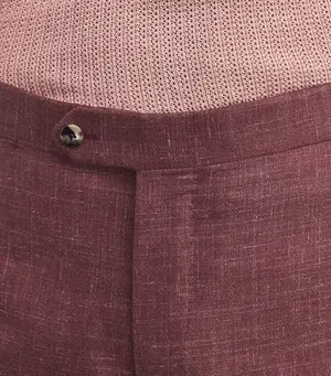 Isaia Wool-cashmere-silk-linen Sanita Trousers