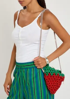 ALEMAIS Mini Strawberry Bead Cross-body Bag