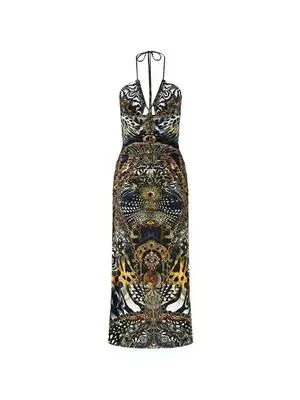 Camilla Sleeveless Halterneck Maxi Dress
