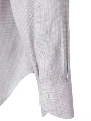 Canali Micro-check Long-sleeve Shirt