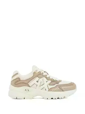Armani Exchange Panelled Logo-patch Sneakers - Neutrals