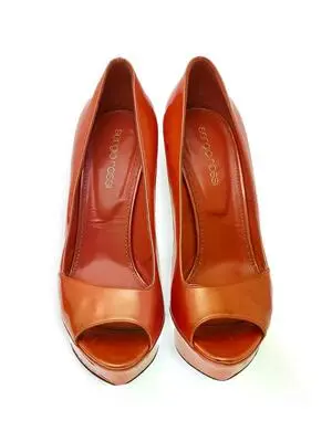SERGIO ROSSI Peep-toe Platform Pumps