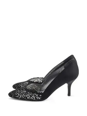 STUART WEITZMAN Floral Lace Almond-toe Pumps