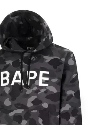 A BATHING APE Camouflage Logo Hoodie