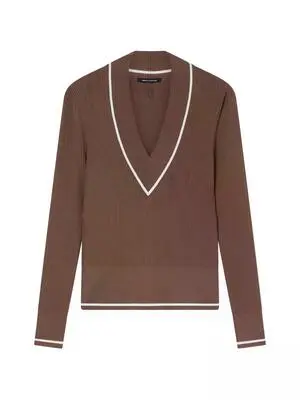 Armani Exchange Ribbed Knit V-neck Sweater