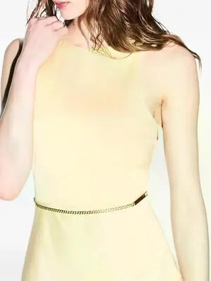 Armani Exchange Sleeveless Chain-link Detail Midi Dress