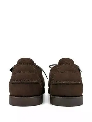 Paraboot Malibu Pebbled-leather Derby Shoes - Brown