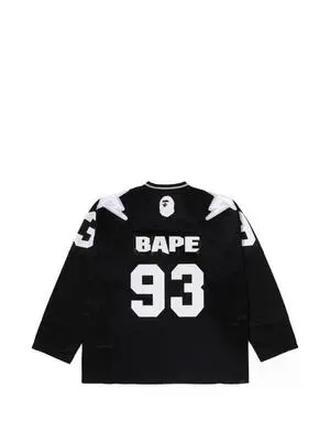 A BATHING APE Logo-print V-neck T-shirt