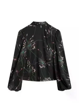 Ted Baker London Alati Floral-print Tie-neck Blouse