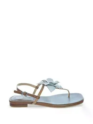 Michael Kors Jacie Floral-appliqué Flat Sandals - Brown
