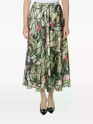Ted Baker London Alhie Graphic Print Midi Skirt - Black
