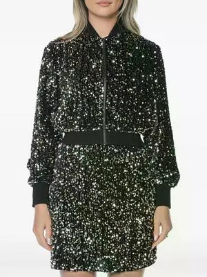 Ted Baker London Sequined Bomber Jacket - Black