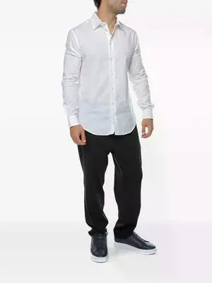 Emporio Armani Jacquard-weave Long-sleeve Shirt