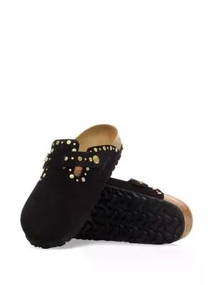 BIRKENSTOCK Boston Rivets Suede Flat Mules