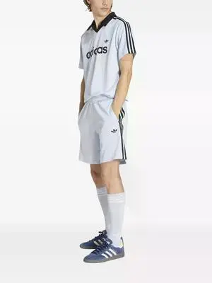 Adidas Engineered Logo Print Shorts - Blue