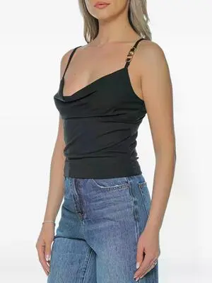 Just Cavalli Cowl Neck Logo Plaque Top
