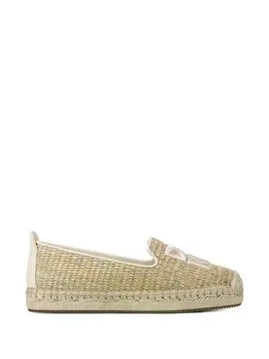 Dkny Maciella Logo Embroidered Espadrilles - Neutrals