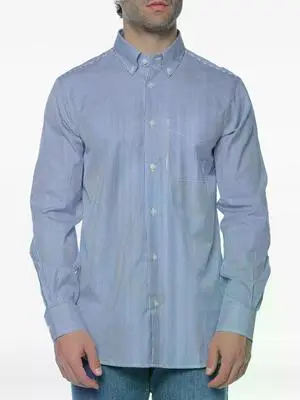 Emporio Armani Vertical-stripe Button-down Shirt - Blue