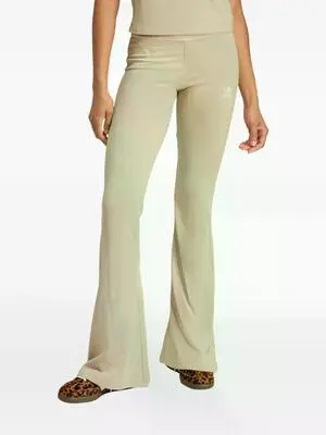 Adidas Ribbed Flared Trousers - Neutrals