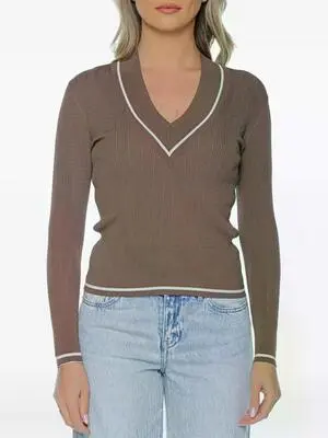 Armani Exchange V-neck Sweater - Brown