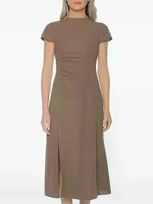 Armani Exchange Ruched Detail Midi Dress