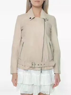Armani Exchange Belted Zip-fastening Jacket - Neutrals