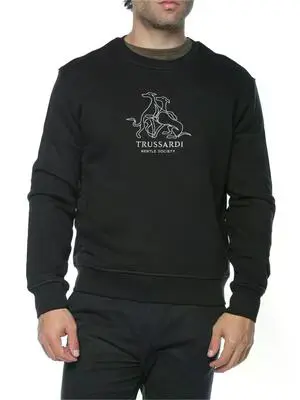 TRUSSARDI Embroidered Crew Neck Sweater