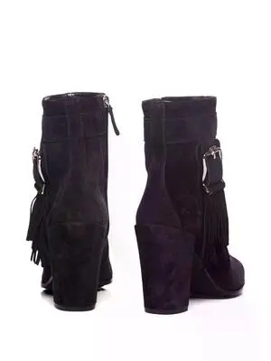 TOD'S Fringe Buckle Ankle Boots
