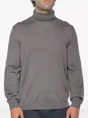 Armani Exchange Fine-knit Roll Neck Jumper - Grey
