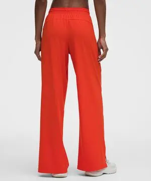 Lululemon Court Rival Wide-leg Track Pant - Cherry Ember/white