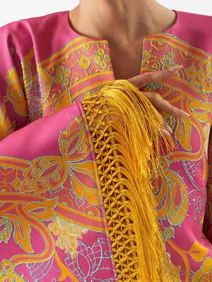 TALLER MARMO Pahlavi Kaftan Fringed Dress