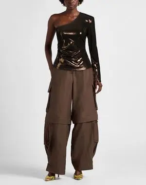 Patrizia Pepe One-shoulder Metallic Top