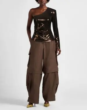 Patrizia Pepe One-shoulder Metallic Top