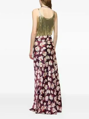 Rabanne Silk Maxi Skirt - Pink