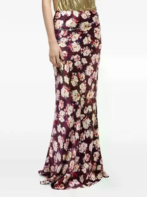 Rabanne Silk Maxi Skirt - Pink