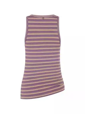 Rabanne Striped Piercing Detail Tank Top - Pink