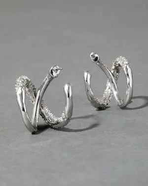 Alexis Bittar Solanales Twisted Orbit Hoop Earring