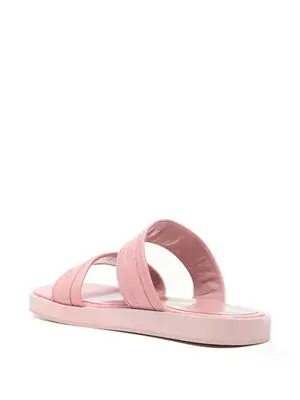 By Far Double Strap Sandals With Logo Plaque