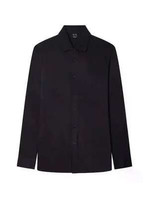 Armani Exchange Logo-embroidered Long-sleeve Shirt