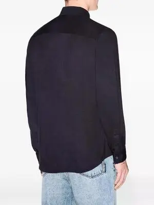 Armani Exchange Logo-embroidered Long-sleeve Shirt