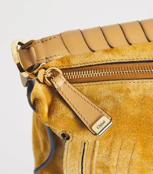 Chloé Small Suede Marcie Shoulder Bag - Orange