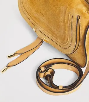 Chloé Small Suede Marcie Shoulder Bag - Orange